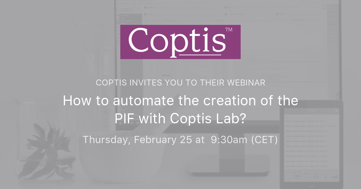 How to automate the creation of the PIF with Coptis Lab? | Coptis