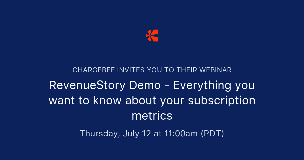 RevenueStory Demo - Everything you want to know about your subscription metrics | Chargebee