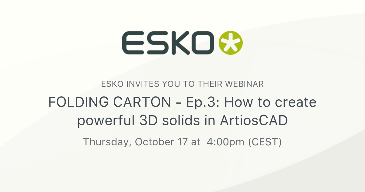 FOLDING CARTON - Ep.3: How to create powerful 3D solids in ArtiosCAD | Esko