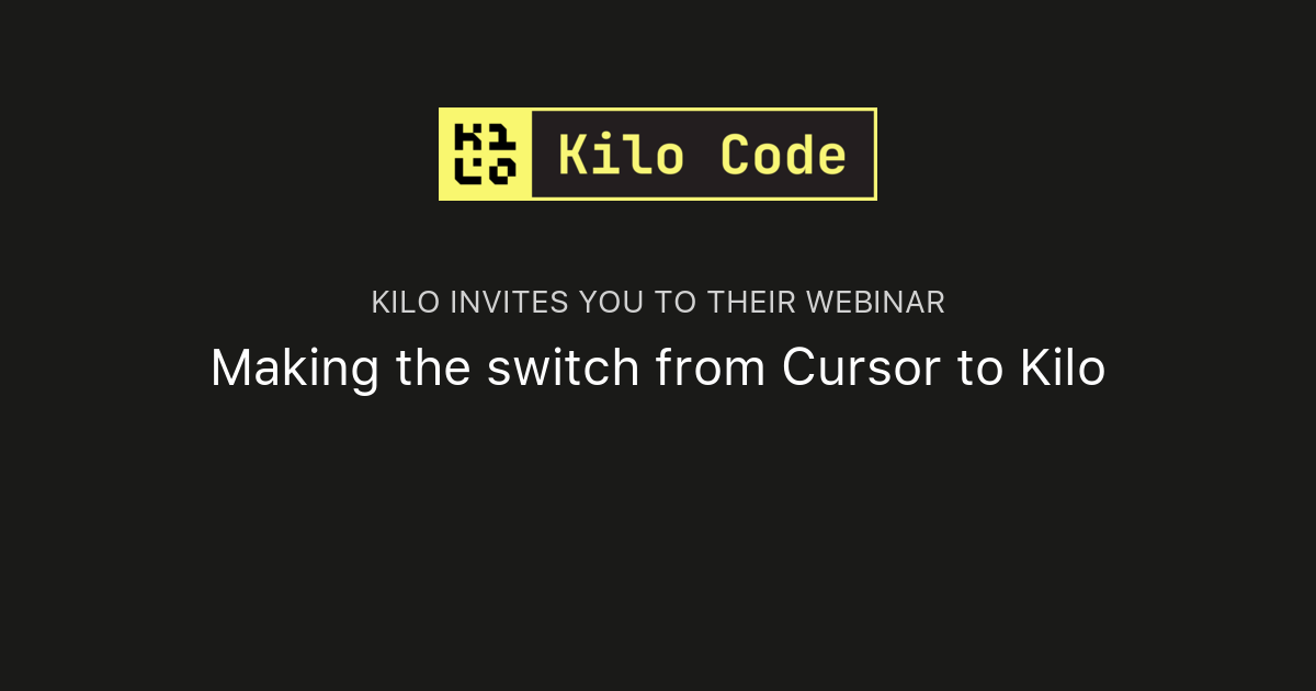 Making the switch from Cursor to Kilo | Kilo