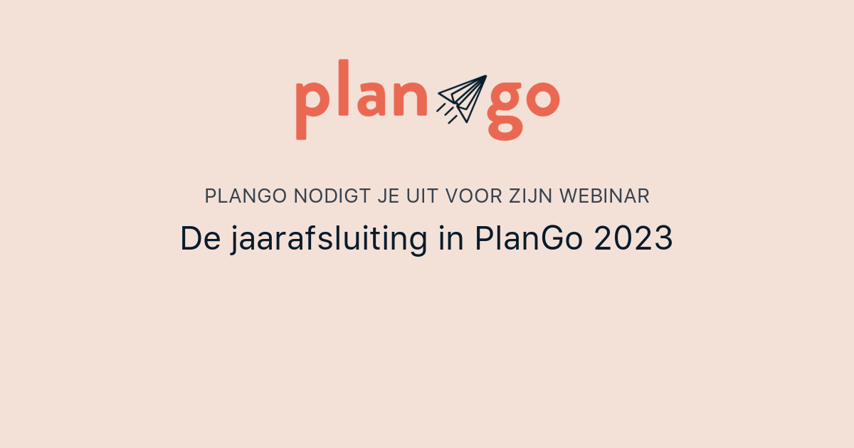 De jaarafsluiting in PlanGo 2023 | PlanGo