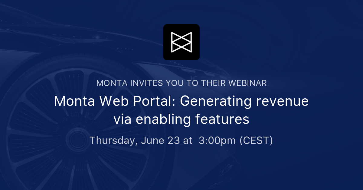 Monta Web Portal: Generating revenue via enabling features | Monta