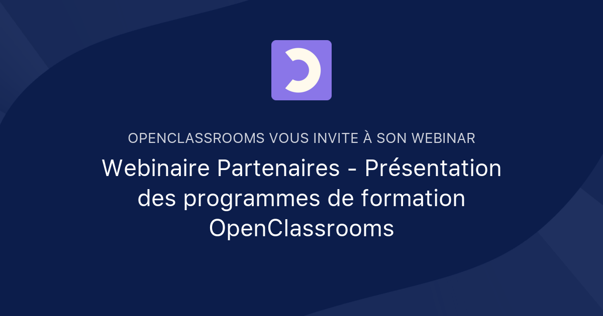 Webinaire Partenaires - Présentation des programmes de formation ...