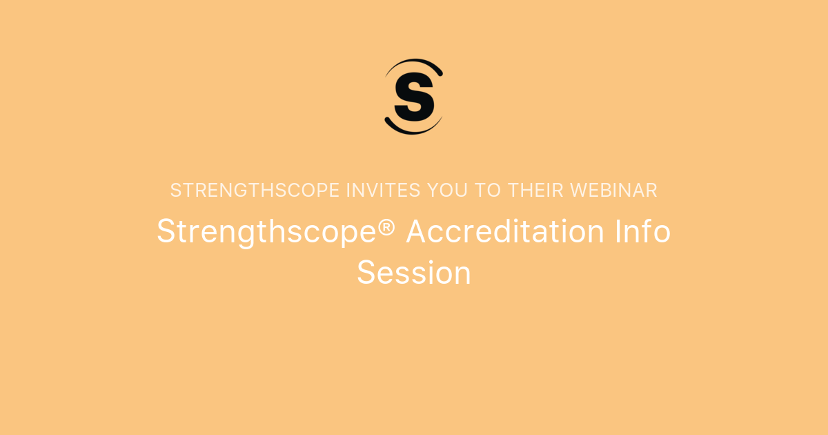 Strengthscope® Accreditation Info Session | Strengthscope