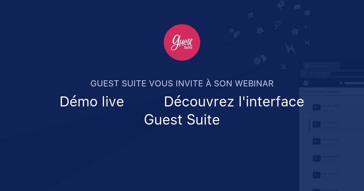 Démo live 🖥️ Découvrez l'interface Guest Suite | Guest Suite