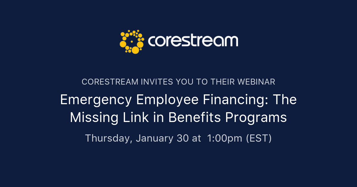 Emergency Employee Financing: The Missing Link in Benefits Programs ...