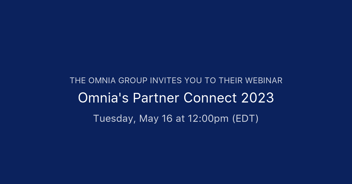 Omnia's Partner Connect 2023 | The Omnia Group