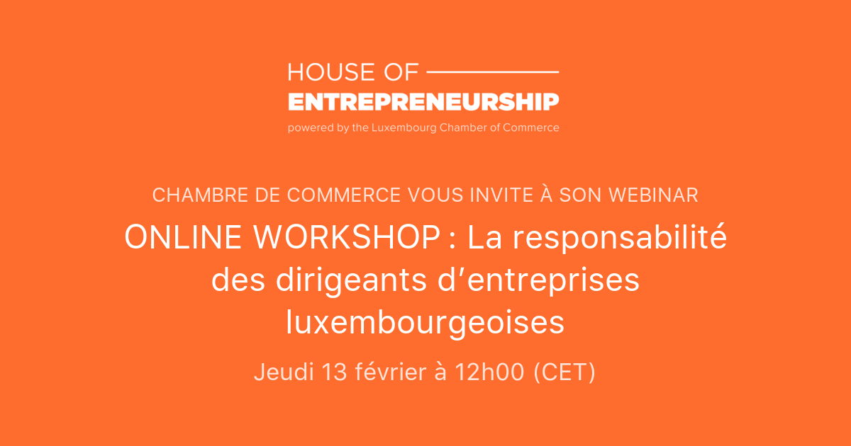 ONLINE WORKSHOP : La responsabilité des dirigeants d’entreprises ...
