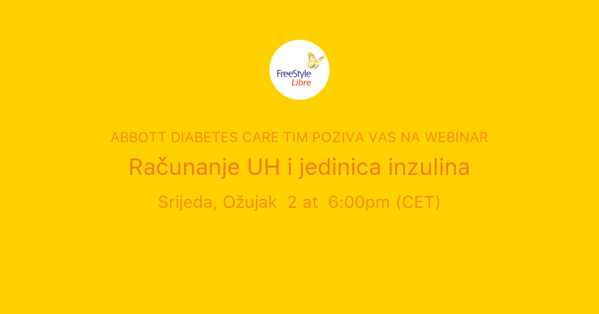 Računanje UH i jedinica inzulina | Abbott diabetes care tim
