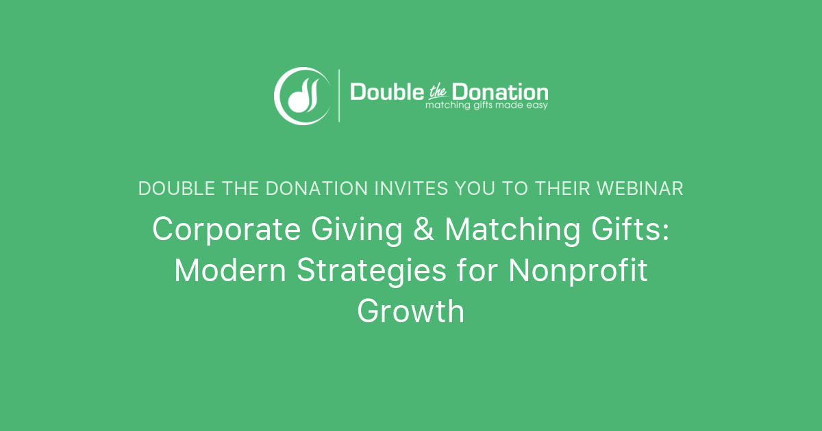 Corporate Giving & Matching Gifts: Modern Strategies for Nonprofit ...