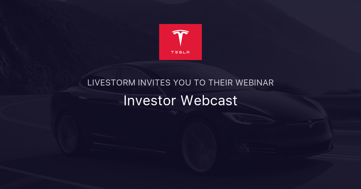 Investor Webcast | Livestorm