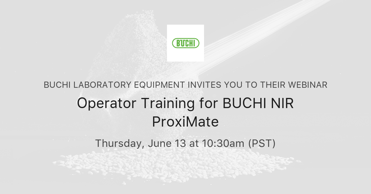 Operator Training for BUCHI NIR ProxiMate | BUCHI Laboratory Equipment