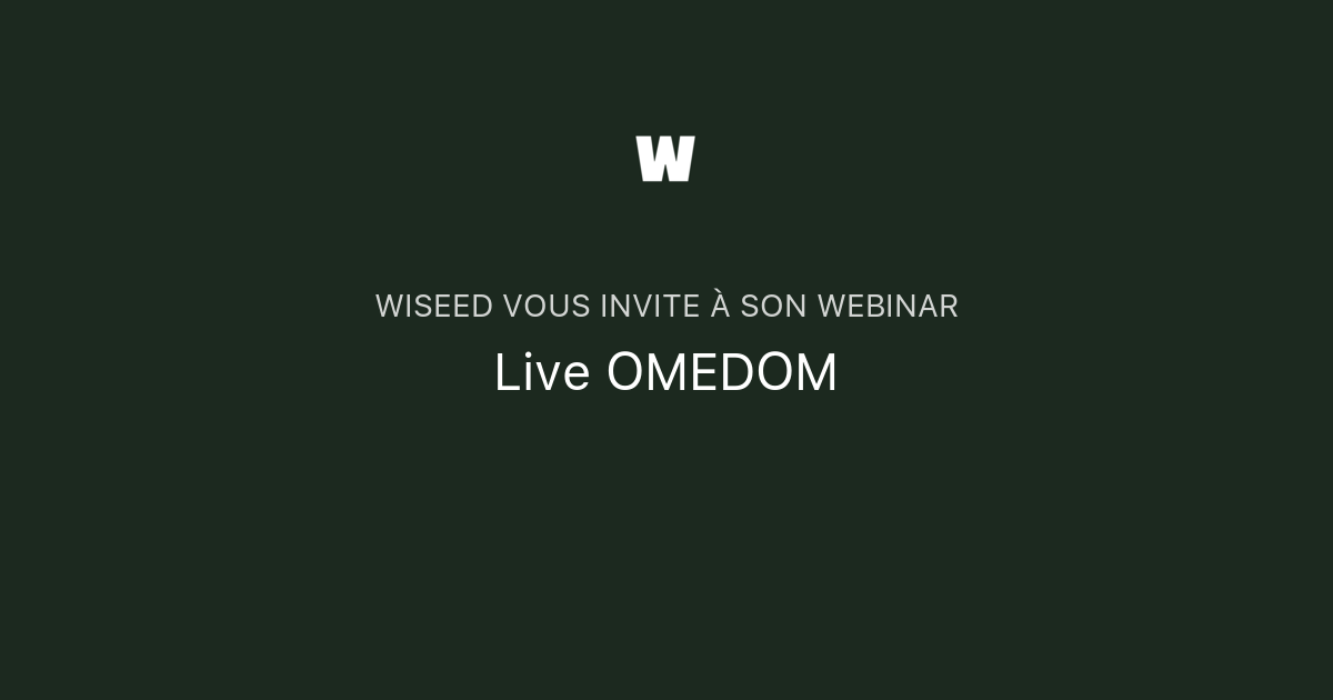 Live OMEDOM | WiSEED
