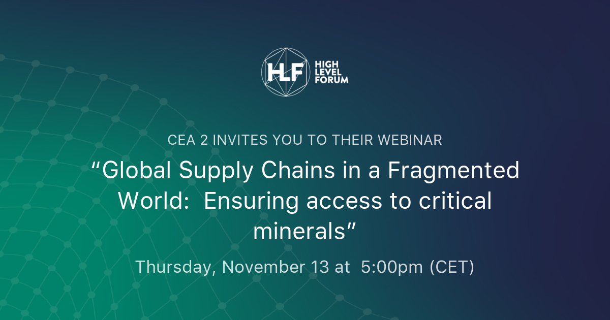 “Global Supply Chains in a Fragmented World: Ensuring access to ...