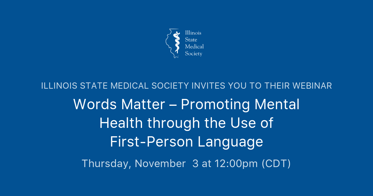 Words Matter – Promoting Mental Health through the Use of First-Person ...