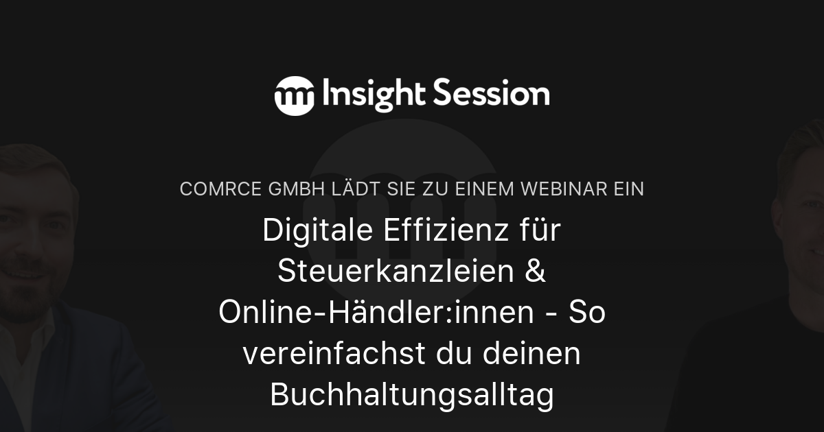 Digitale Effizienz für Steuerkanzleien & Online-Händler:innen - So ...