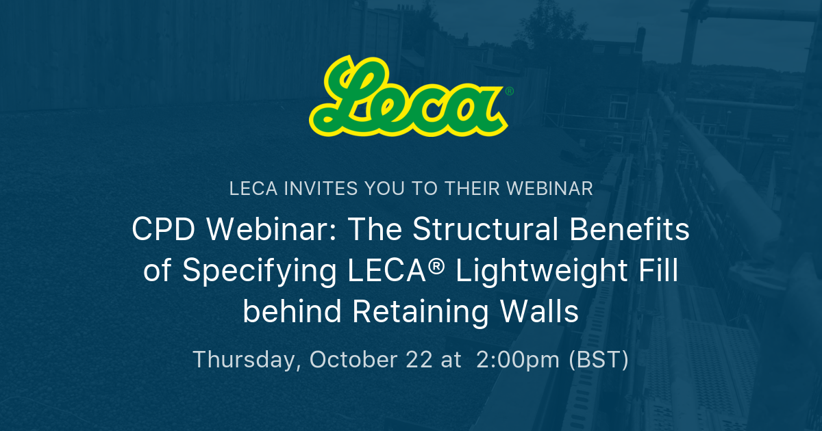 CPD Webinar: The Structural Benefits of Specifying LECA® Lightweight ...