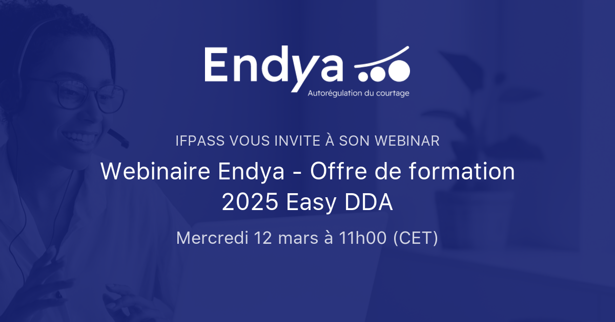 Webinaire Endya - Offre de formation 2025 Easy DDA | IFPASS