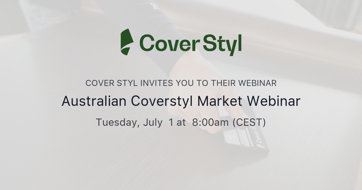 Australian Coverstyl Market Webinar | Cover Styl