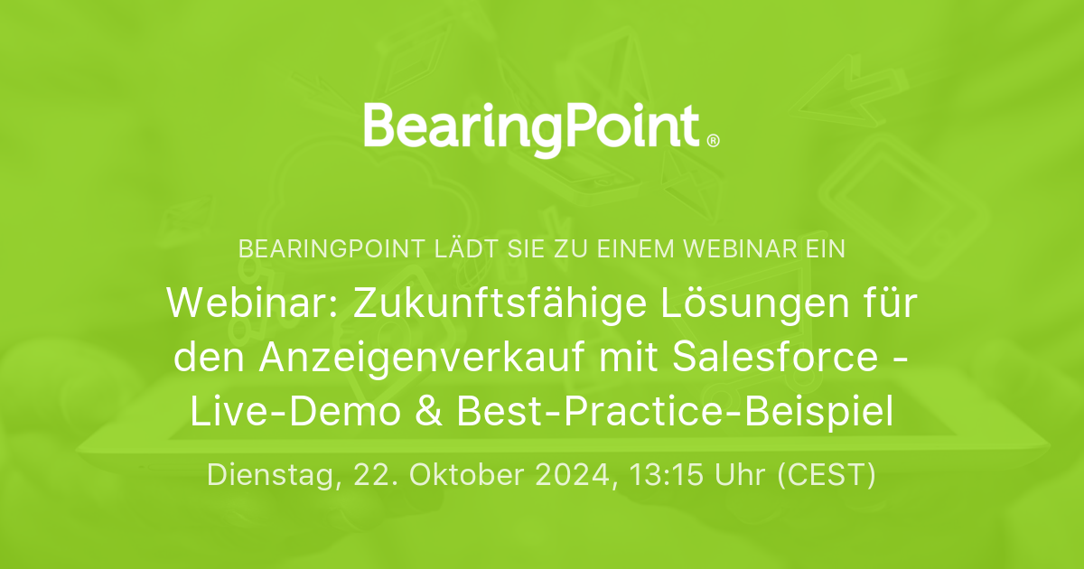 Webinar: Zukunftsfähige Lösungen für den Anzeigenverkauf mit Salesforce ...