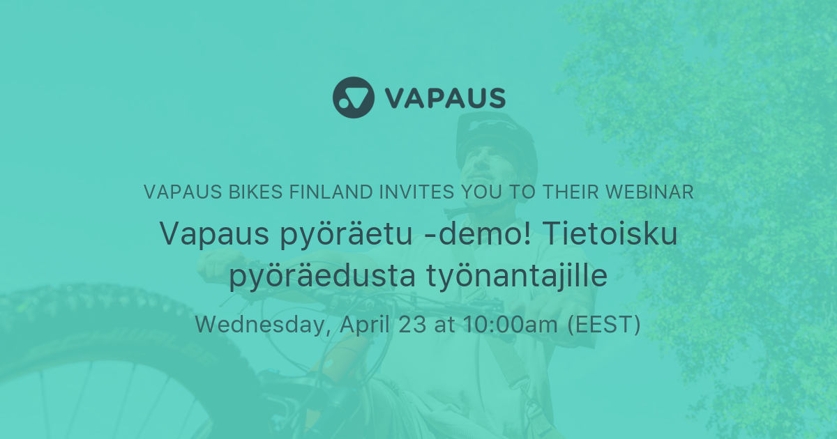 Vapaus pyöräetu -demo! Tietoisku pyöräedusta työnantajille | Vapaus Bikes Finland