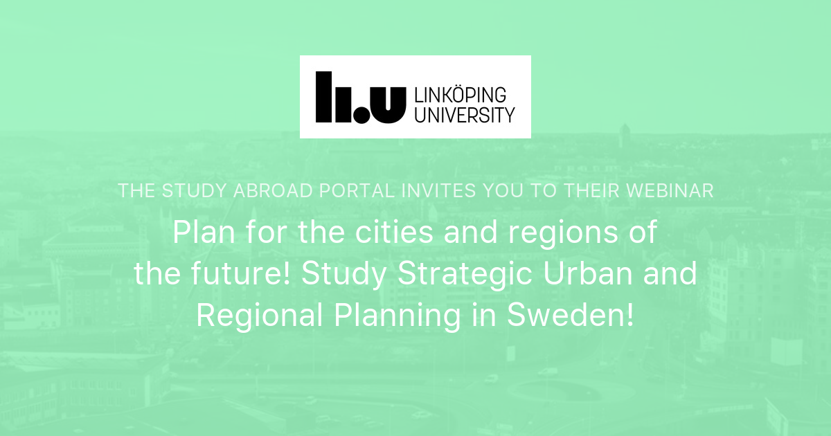 Plan for the cities and regions of the future! Study Strategic Urban ...