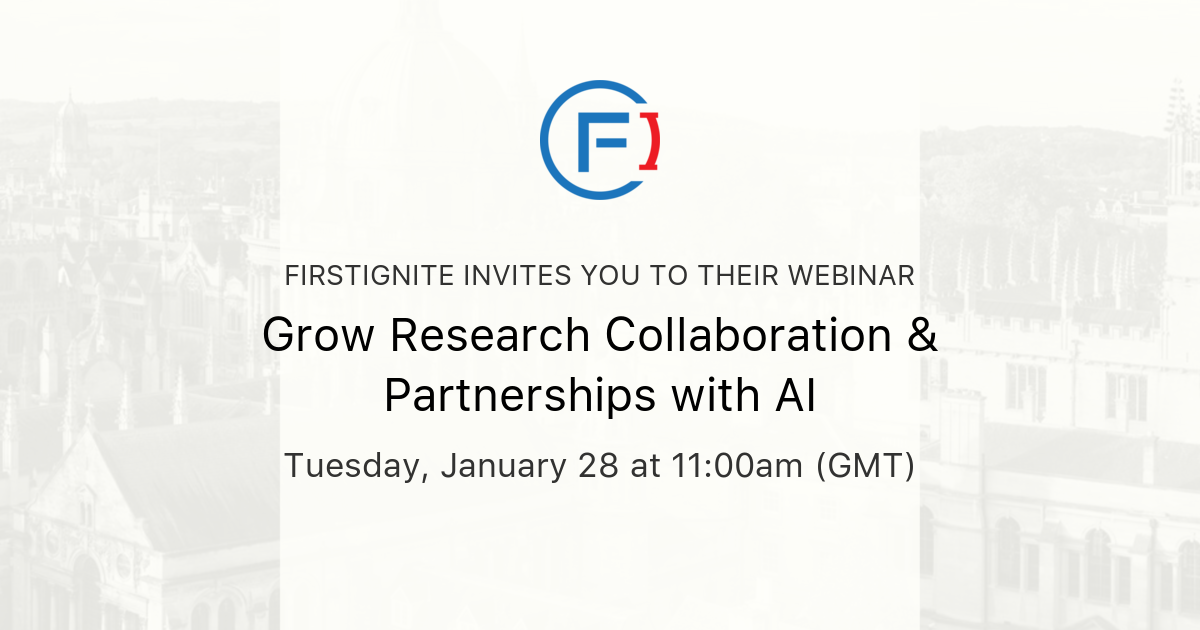 Grow Research Collaboration & Partnerships with AI | FirstIgnite