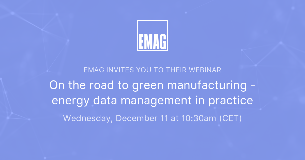 On the road to green manufacturing - energy data management in practice ...
