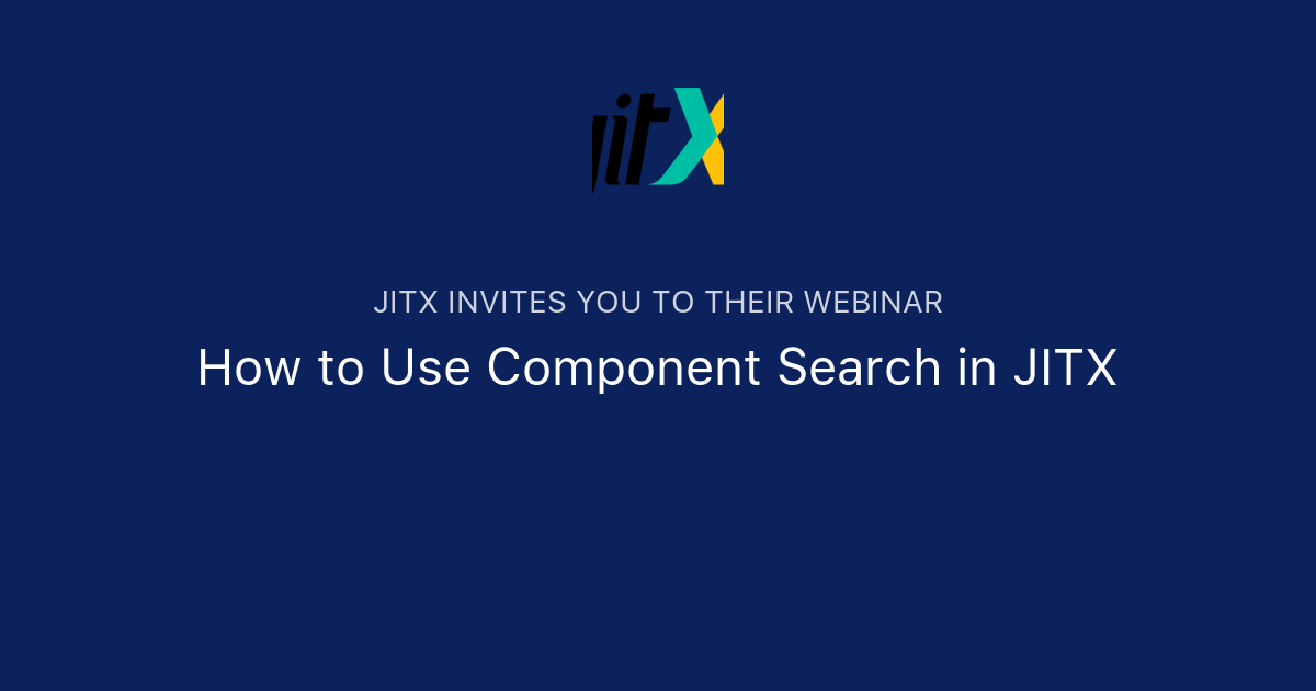 How to Use Component Search in JITX | JITX