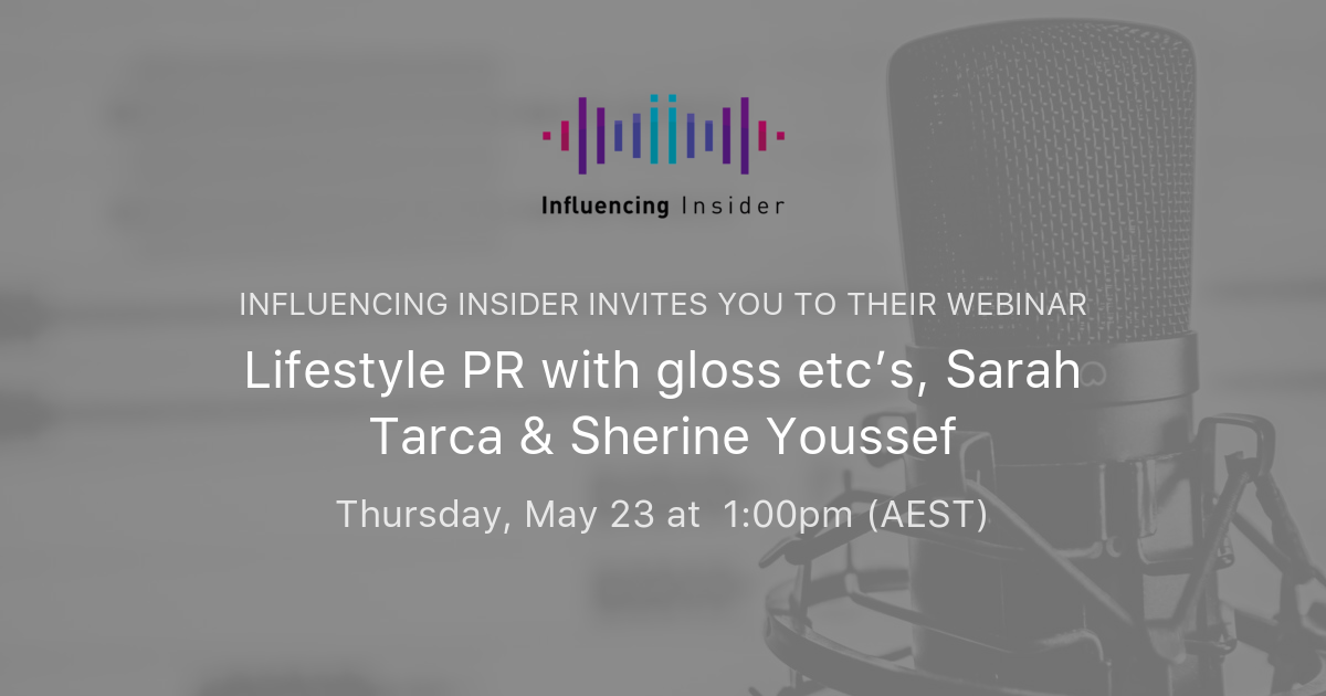 Lifestyle PR with gloss etc’s, Sarah Tarca & Sherine Youssef ...