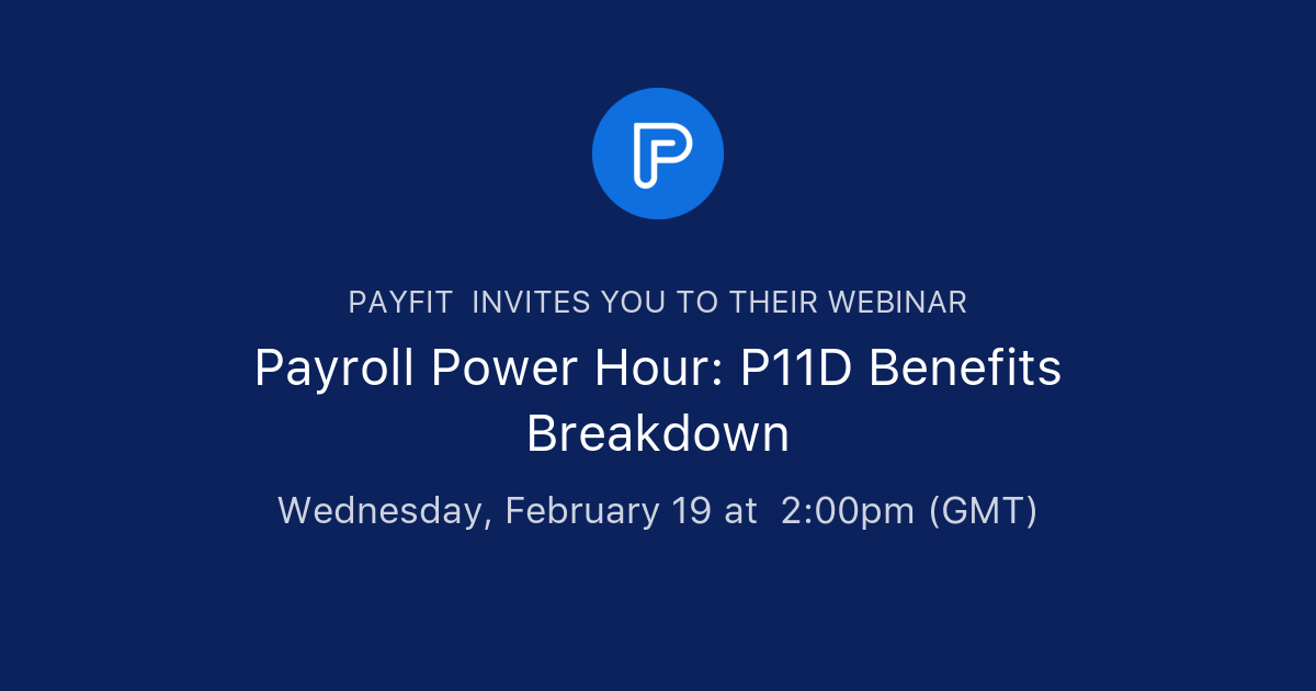 Payroll Power Hour: P11D Benefits Breakdown | PayFit