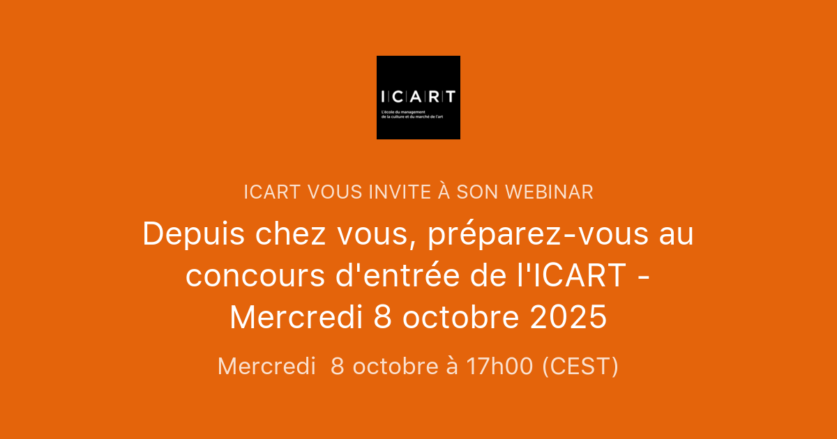 Depuis chez vous, préparez-vous au concours d'entrée de l'ICART ...