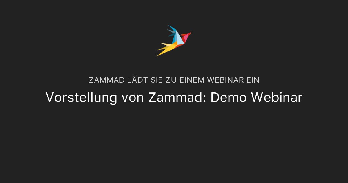 Vorstellung von Zammad: Demo Webinar | Zammad