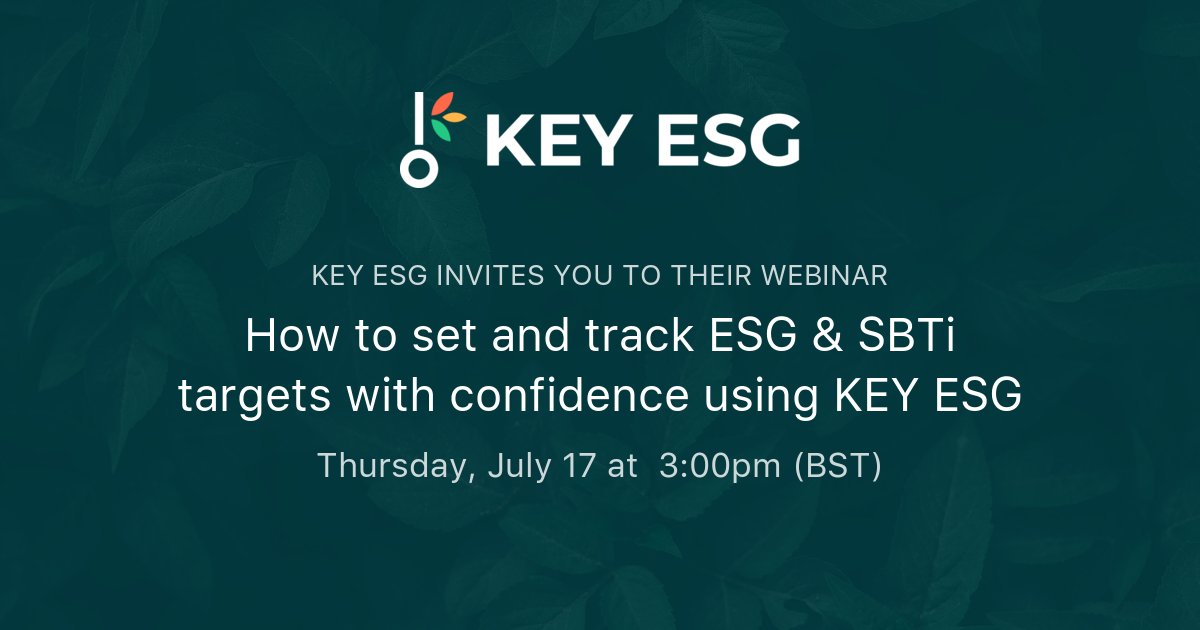 How to set and track ESG & SBTi targets with confidence using KEY ESG ...
