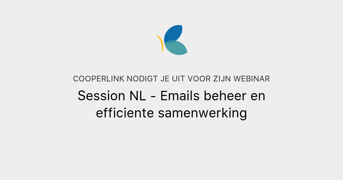 Session NL - Emails beheer en efficiente samenwerking | Cooperlink
