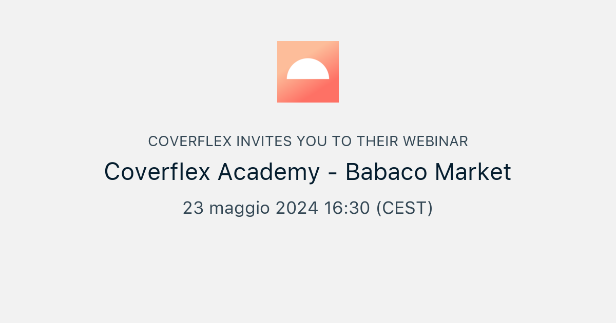 Coverflex Academy - Babaco Market | Coverflex