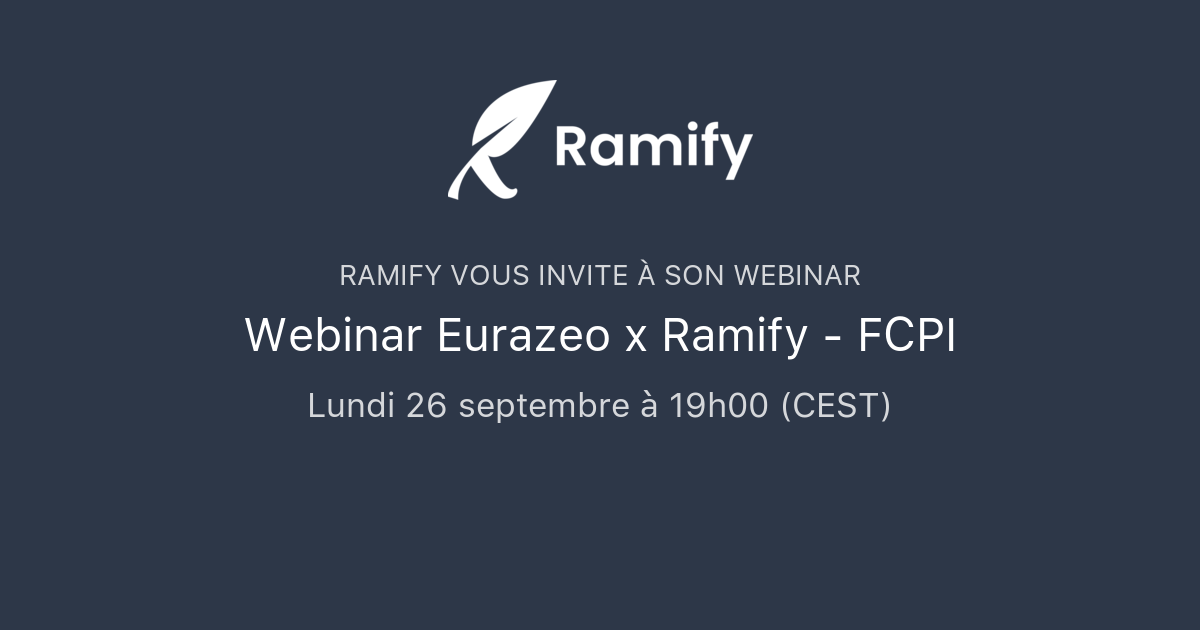 Webinar Eurazeo x Ramify - FCPI | Ramify