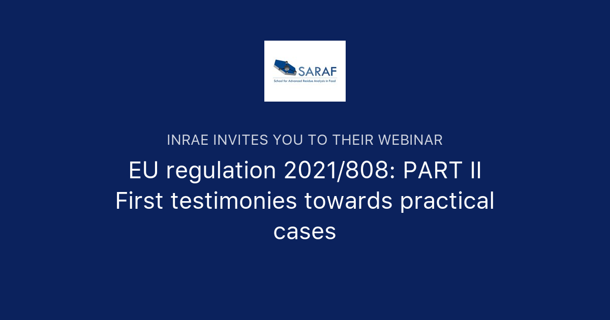 EU regulation 2021/808: PART II First testimonies towards practical ...
