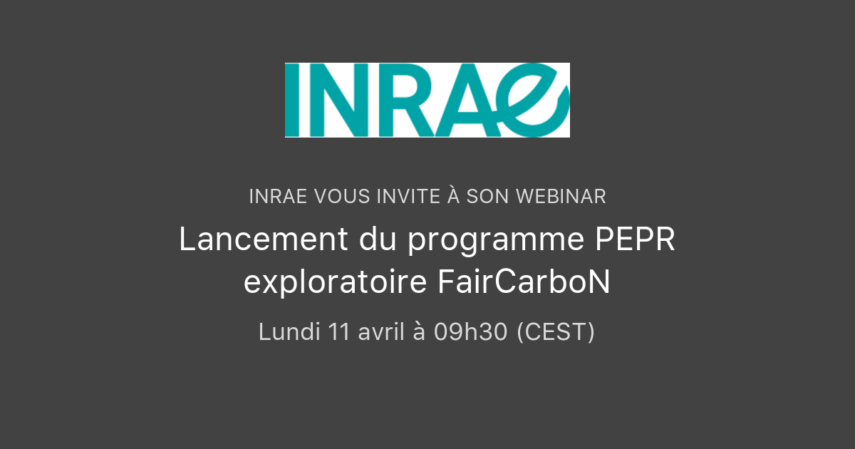 Lancement du programme PEPR exploratoire FairCarboN | INRAE