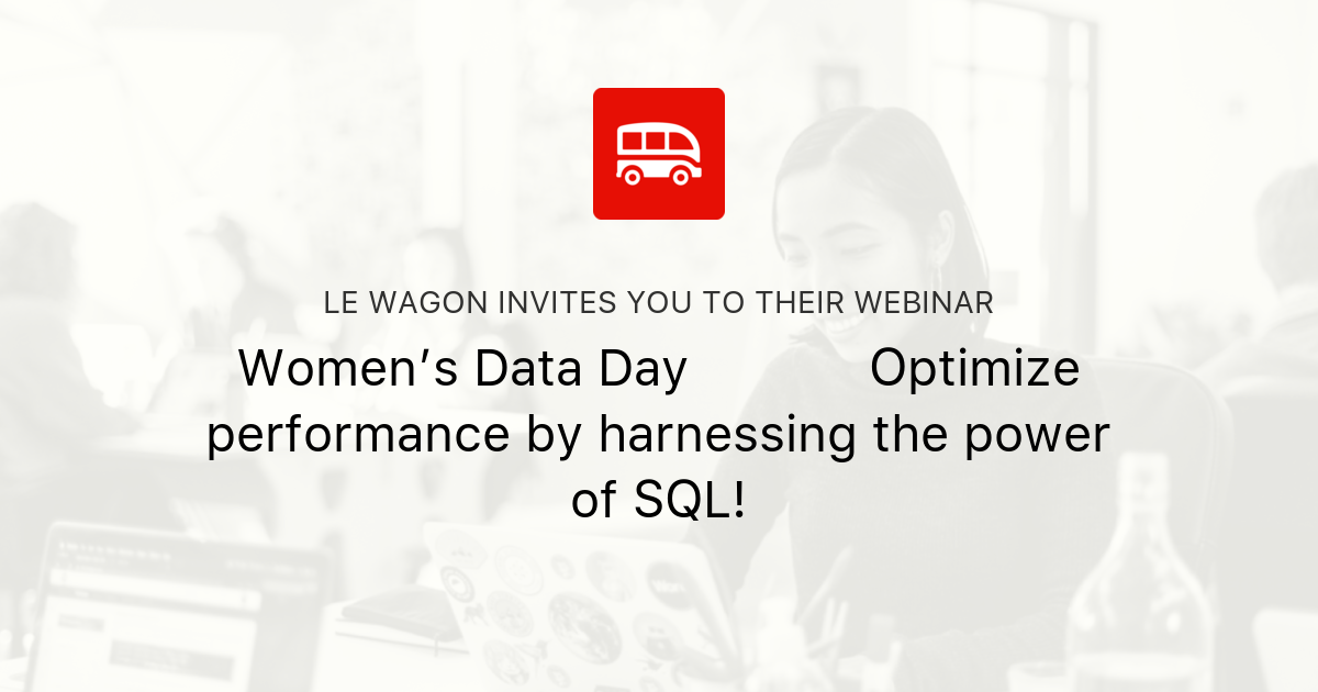 Women’s Data Day 👩‍💻 Optimize performance by harnessing the power of ...