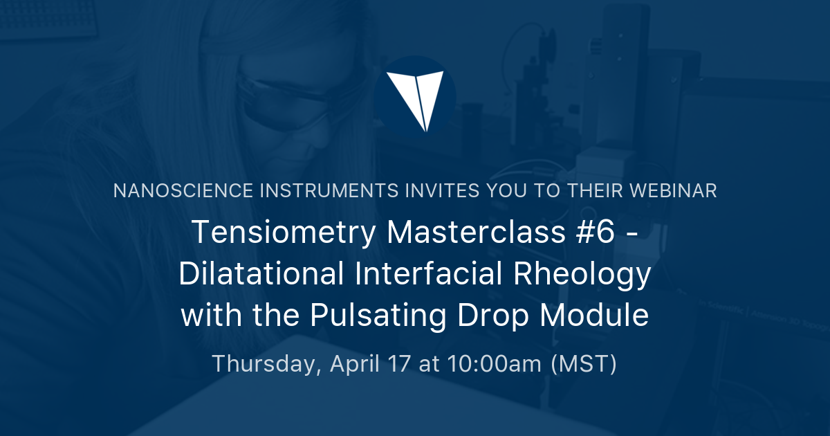 Tensiometry Masterclass #6 - Dilatational Interfacial Rheology with the ...