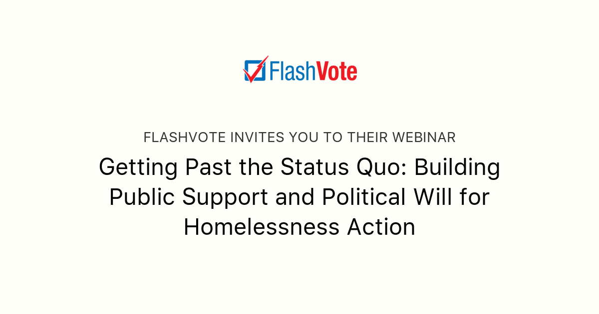 Getting Past the Status Quo: Building Public Support and Political Will ...