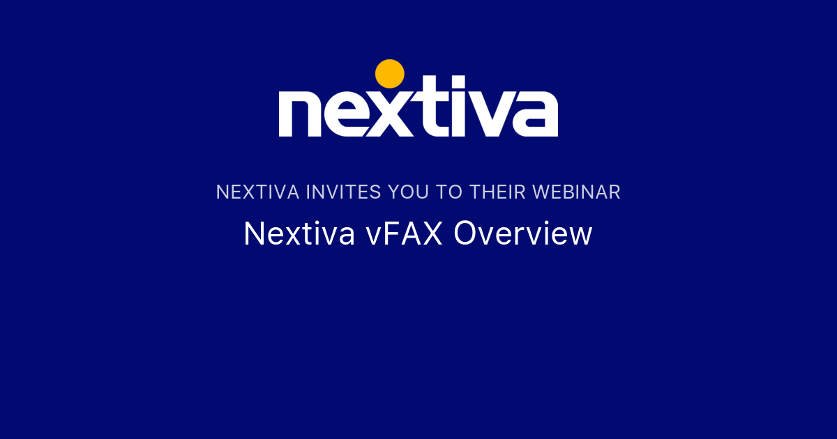 Nextiva vFAX Overview | Nextiva