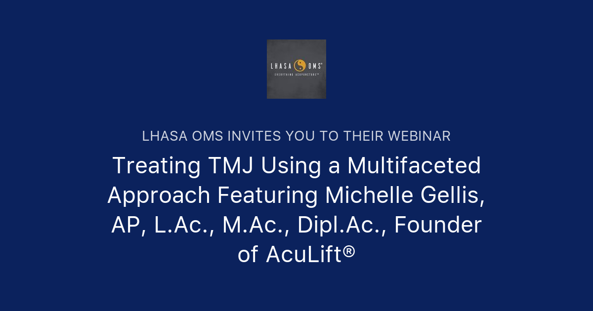 Treating TMJ Using a Multifaceted Approach Featuring Michelle Gellis ...