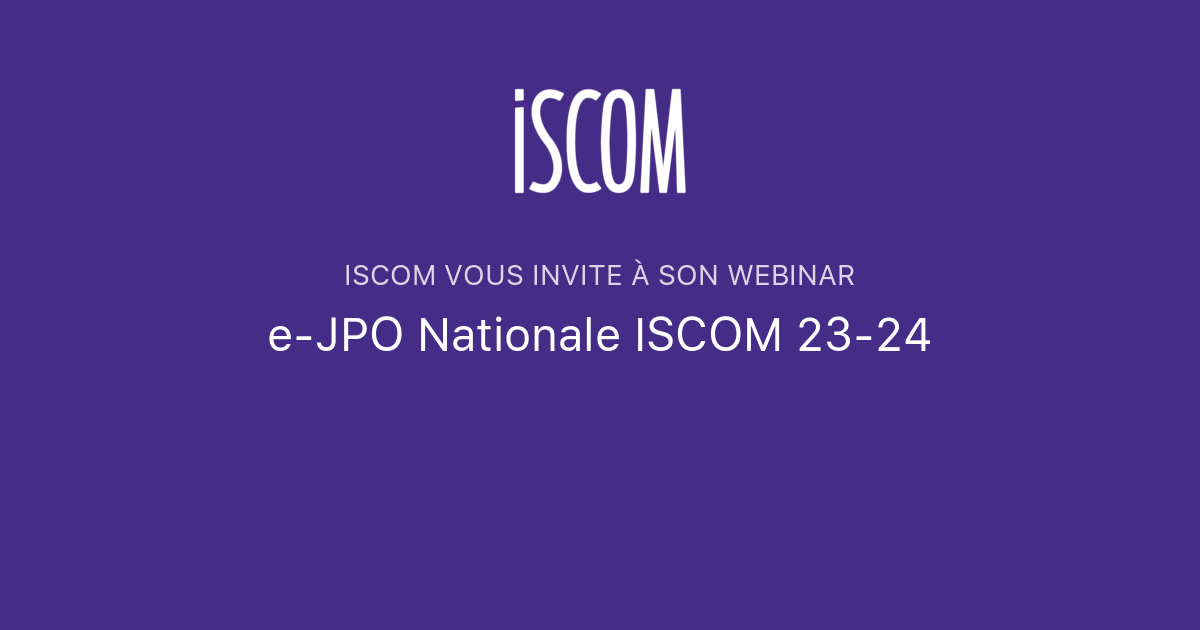 e-JPO Nationale ISCOM 23-24 | ISCOM