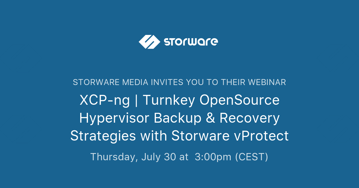 XCP-ng | Turnkey OpenSource Hypervisor Backup & Recovery Strategies ...