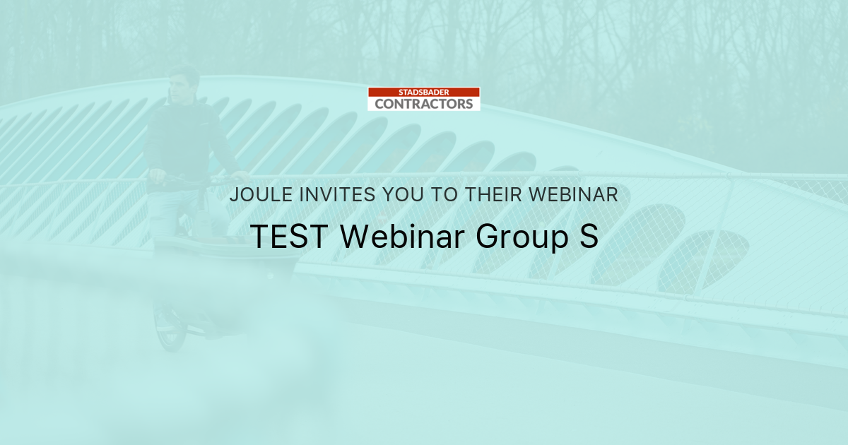 TEST Webinar Group S | Joule