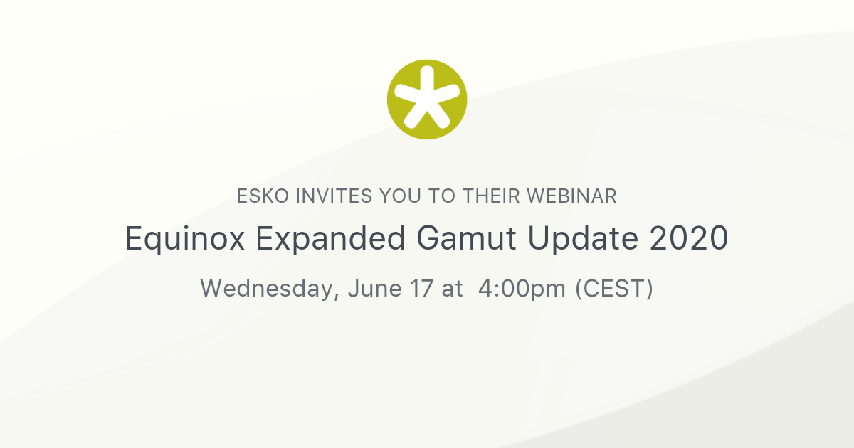 Equinox Expanded Gamut Update 2020 | Esko