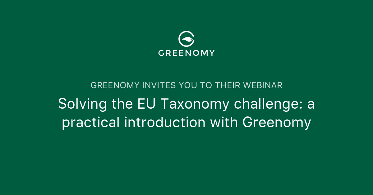 Solving the EU Taxonomy challenge: a practical introduction with ...