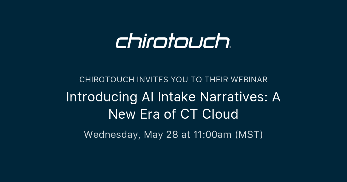 Introducing AI Intake Narratives: A New Era of CT Cloud | ChiroTouch